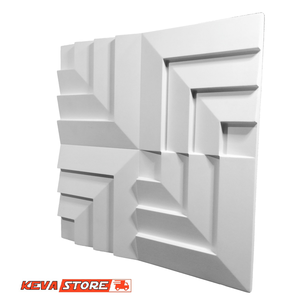 3D Prémium Falburkolatok, CORNER 3D Gipsz Falpanel, 50cm x 50cm ...